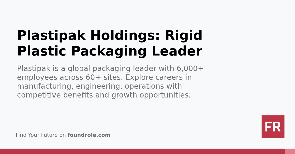 Plastipak Holdings: Global Packaging & Manufacturing Leader