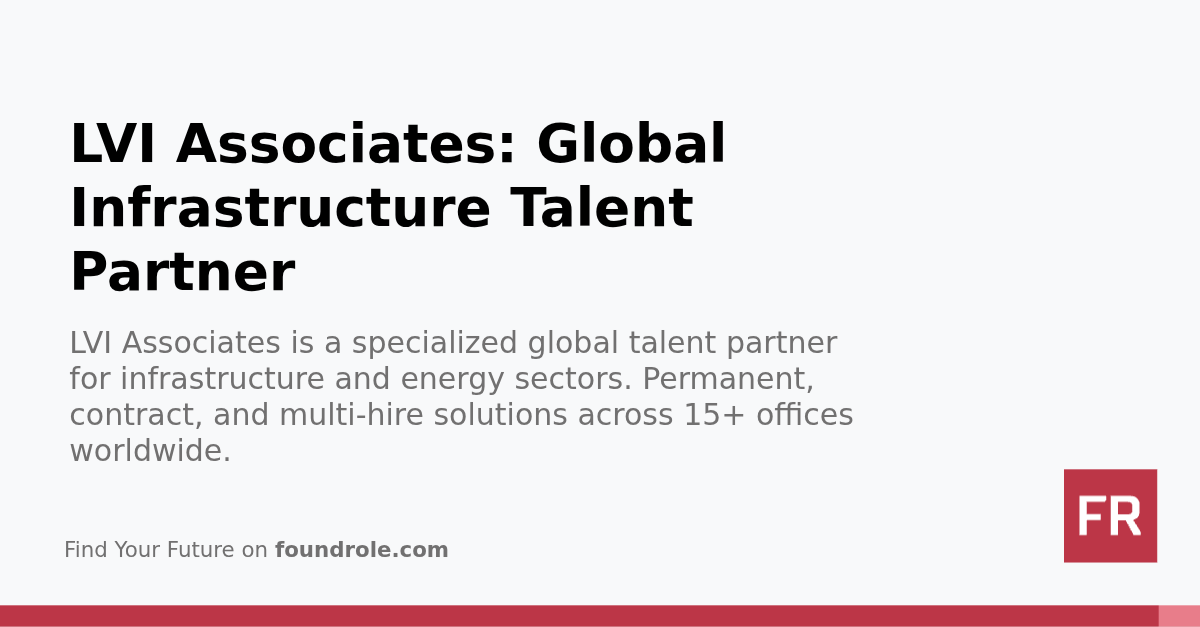 LVI Associates: Infrastructure & Energy Recruitment Leader
