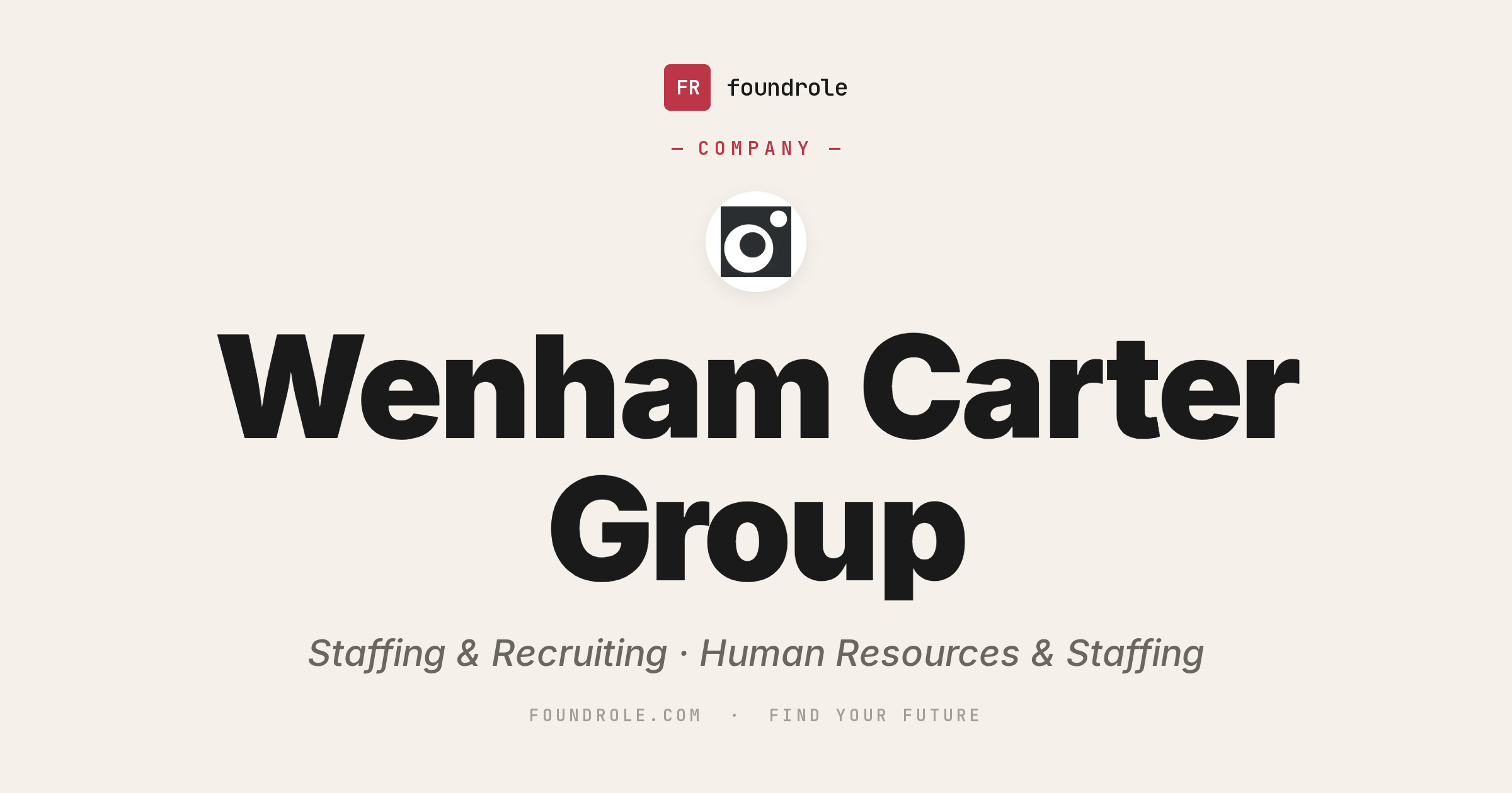 Wenham Carter Jobs & Careers — Executive Search