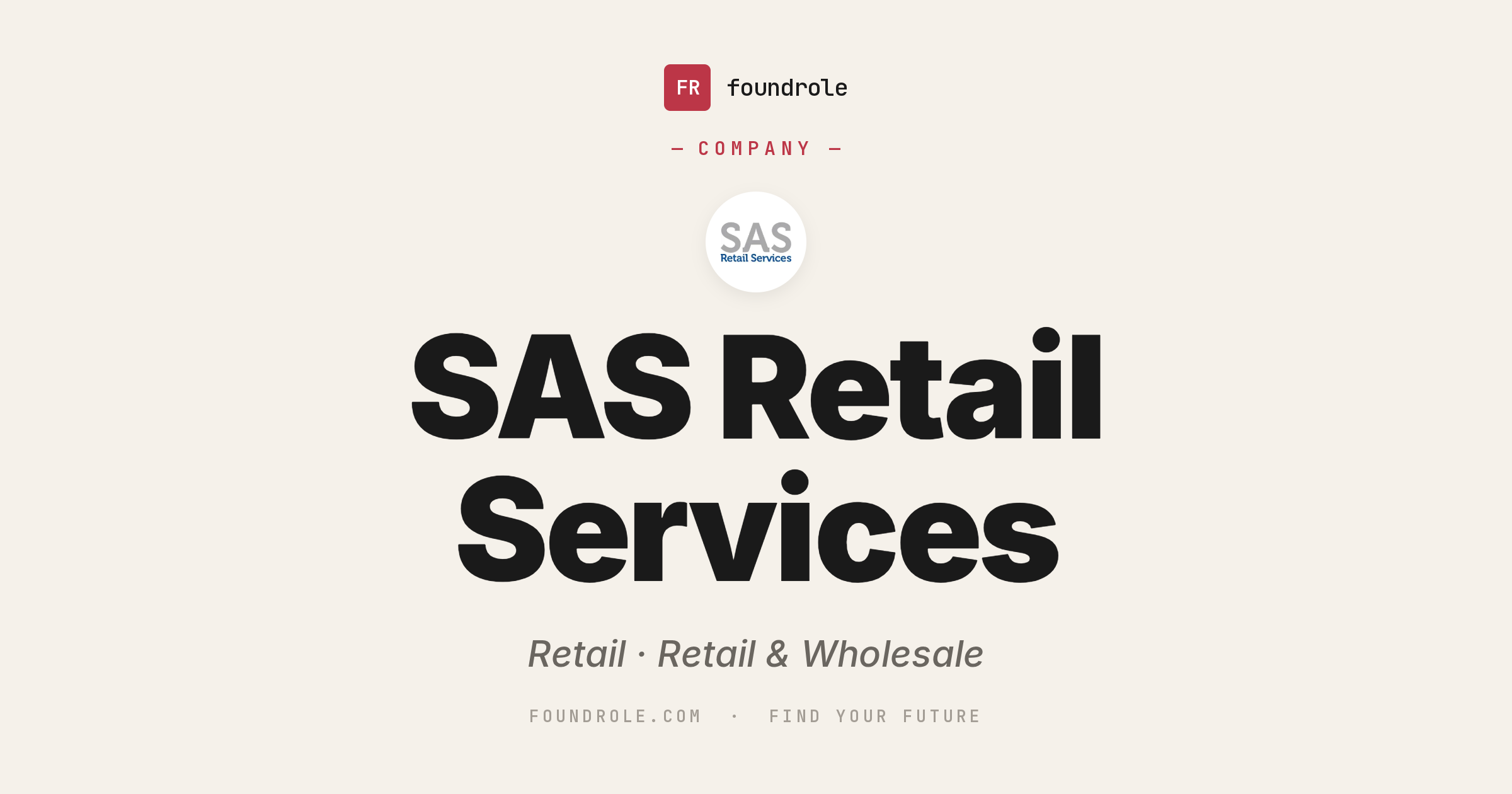 SAS Retail Services Jobs & Careers — Retail Merchandising