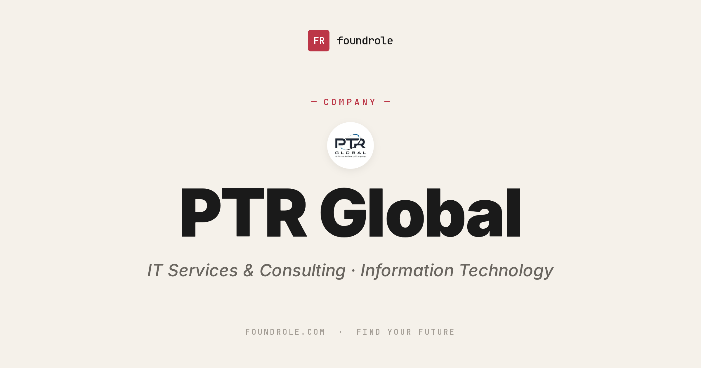 PTR Global Jobs & Careers — IT & Workforce Staffing