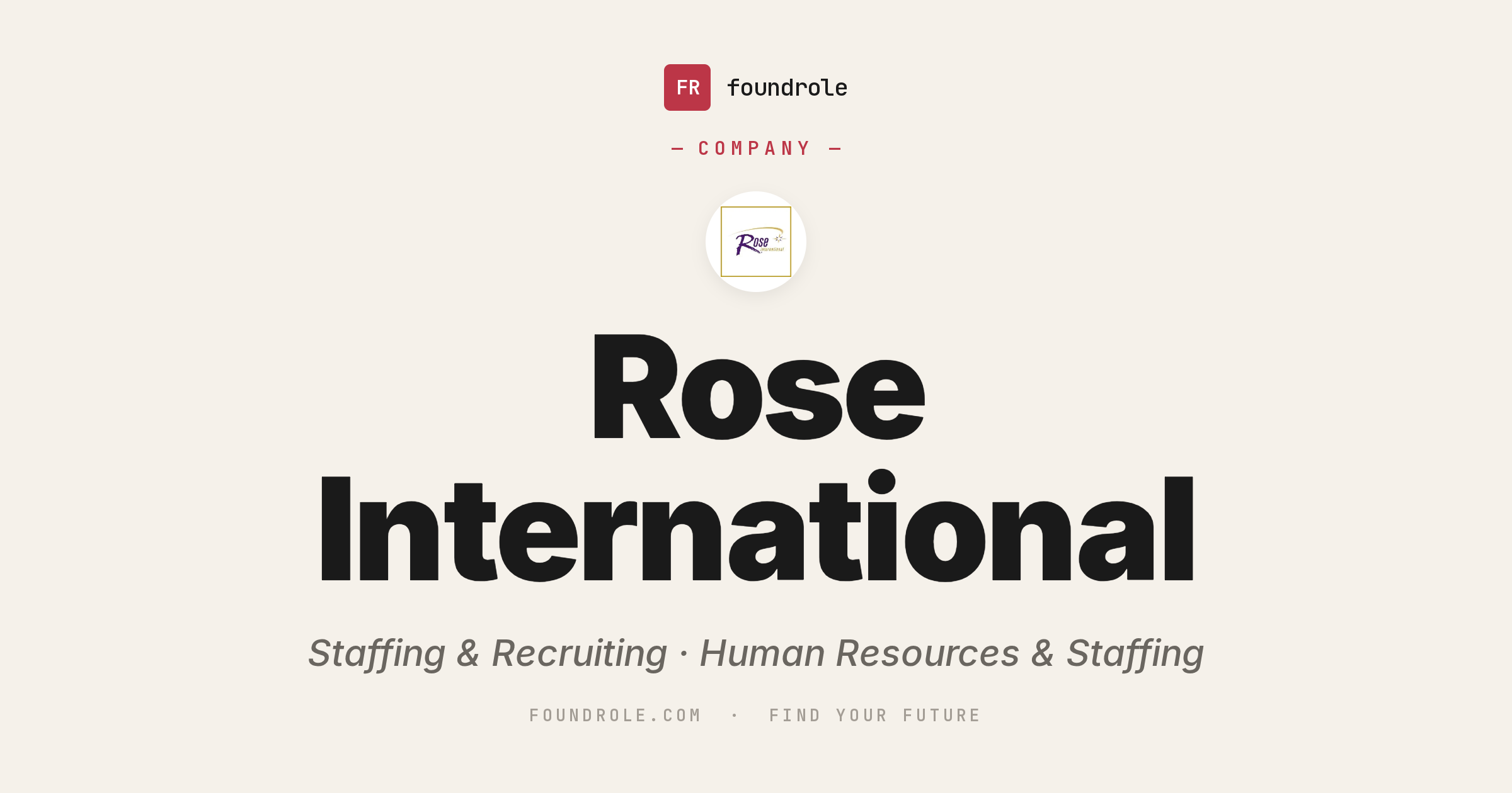 Rose International: Leading Staffing & Recruiting Solutions