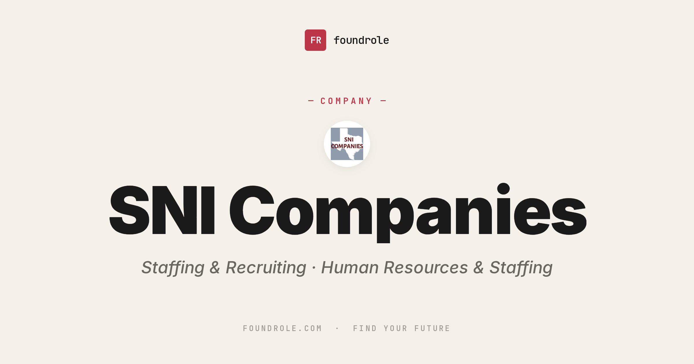 SNI Companies Jobs & Careers — Staffing & Recruiting