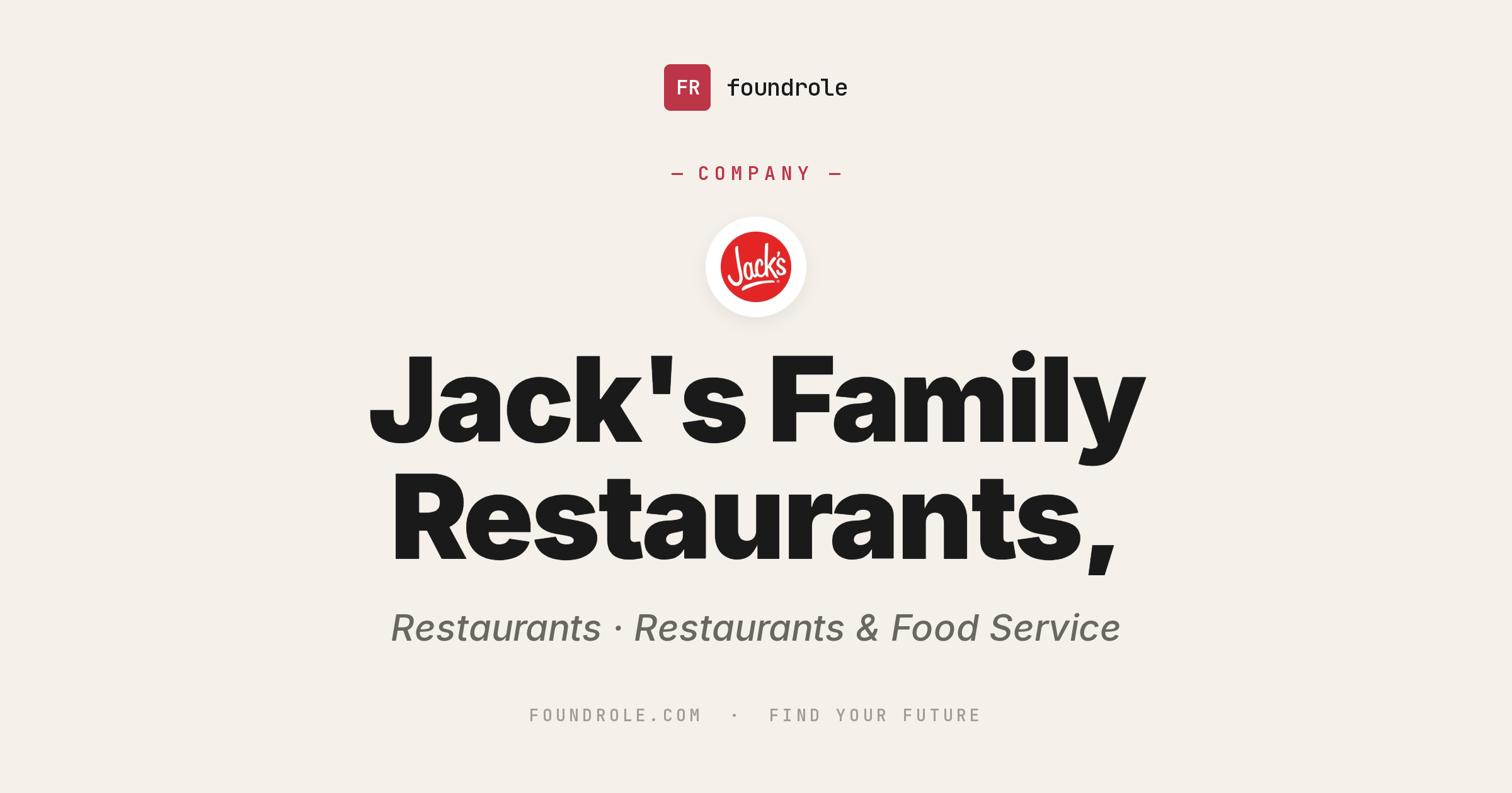 Jack's Family Restaurants: Southern Dining Careers