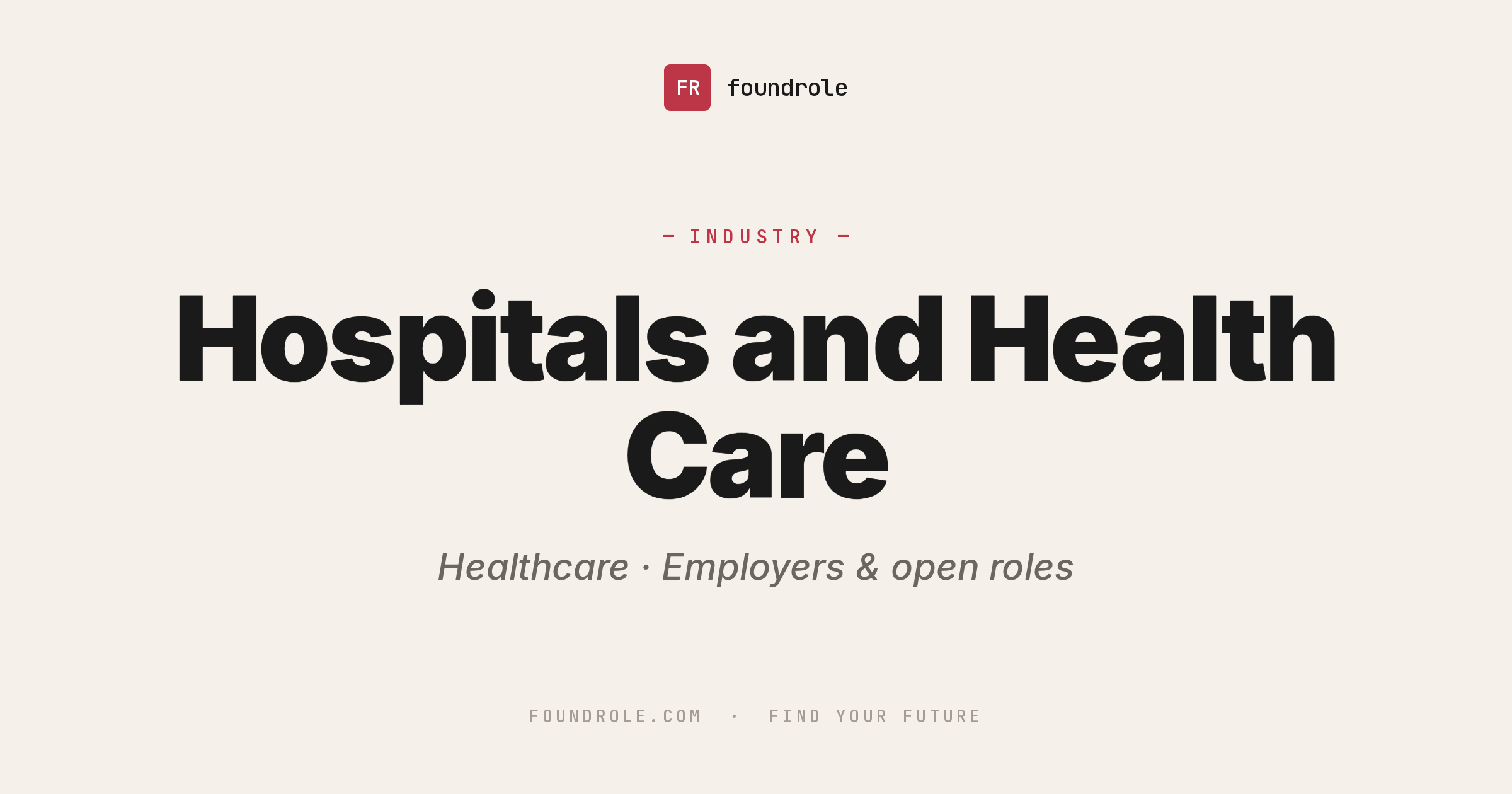 Hospitals & Health Care Jobs 2026