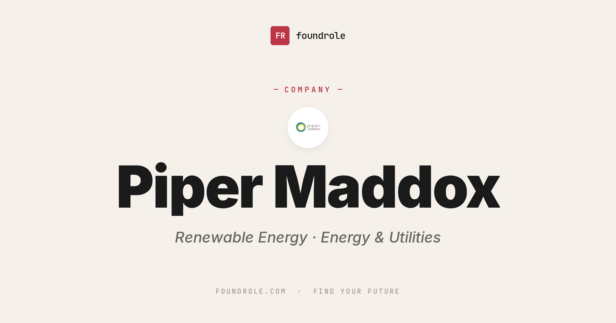 Piper Maddox Jobs & Careers — Clean Energy Recruitment