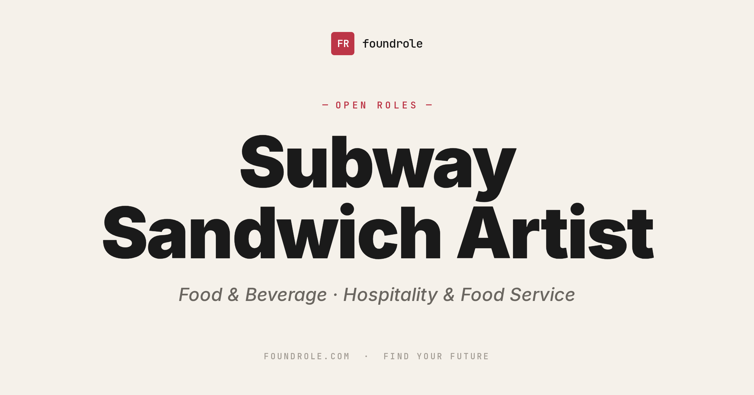 Subway Sandwich Artist Jobs in US | 1,000+