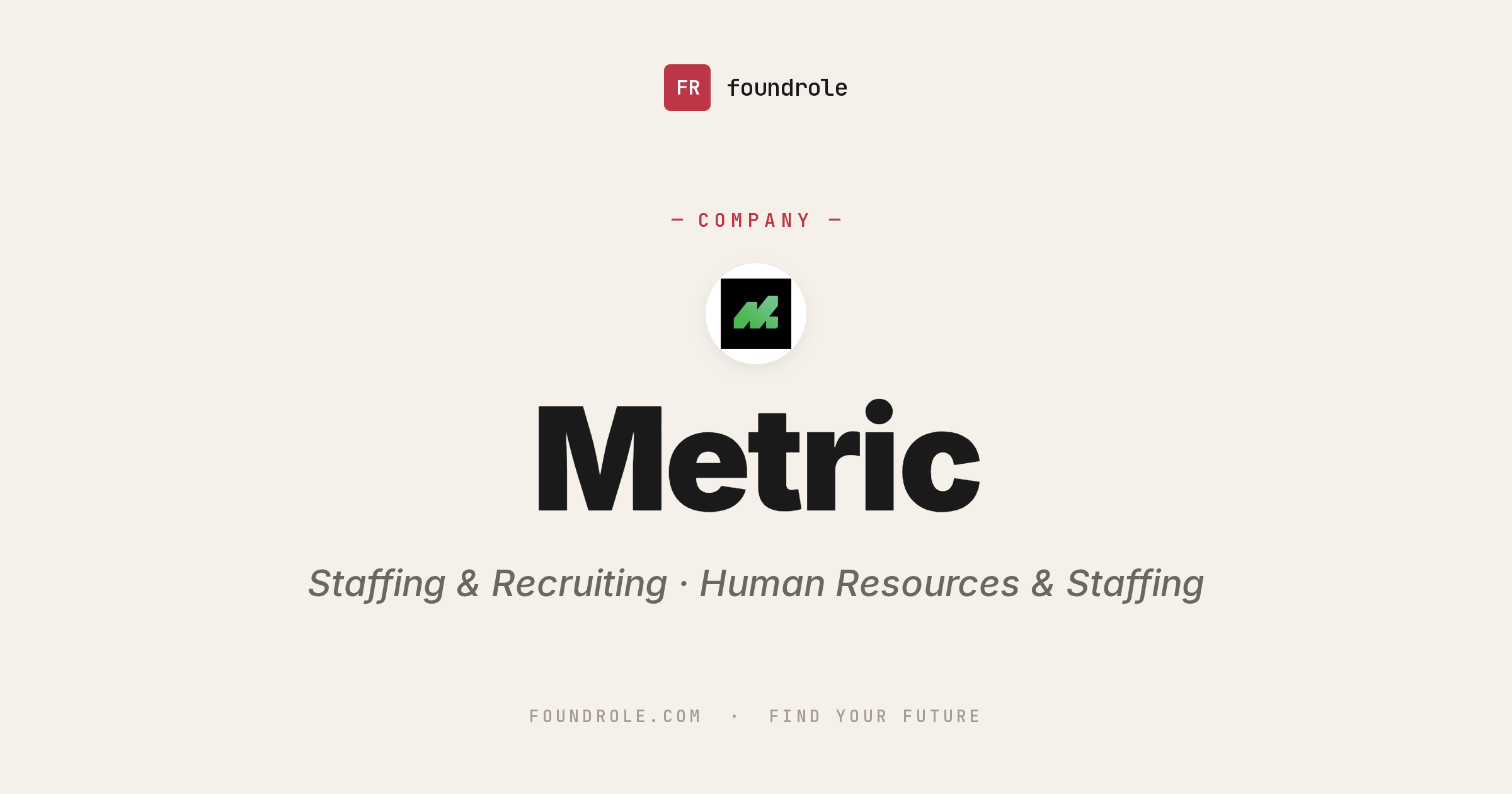 Metric Geo Jobs & Careers — Infrastructure Staffing