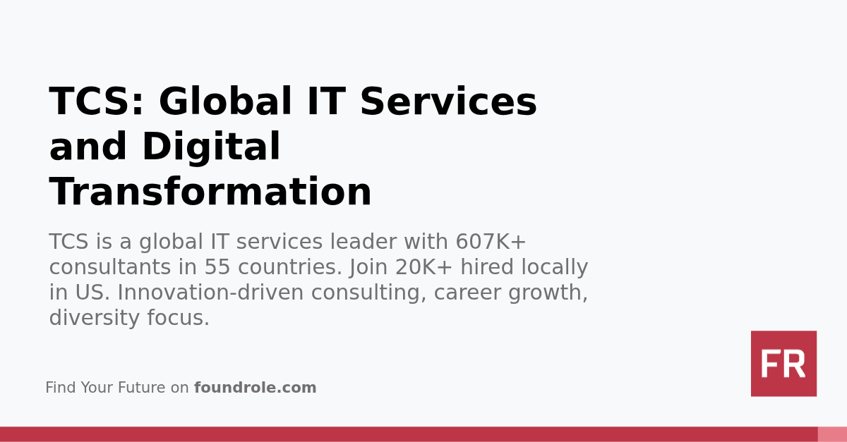 Tata Consultancy Services: Global IT Services & Technology Jobs
