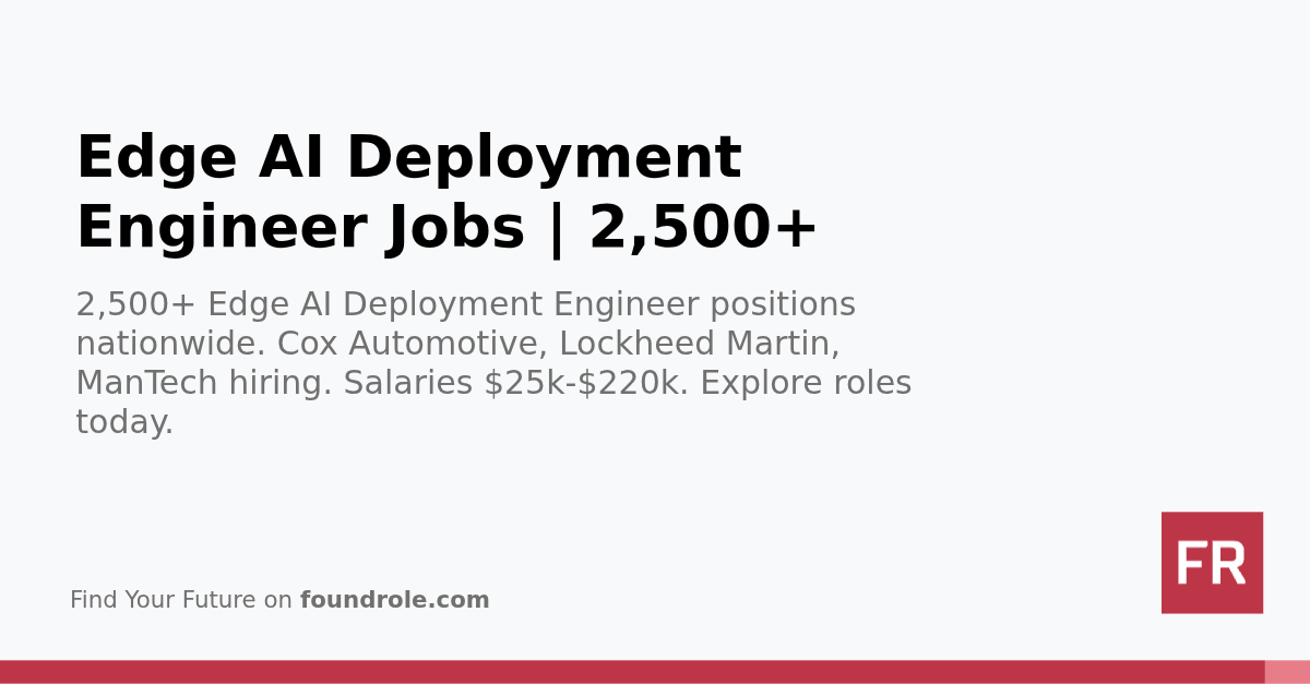 Seeking Edge AI Deployment Engineer in the USA