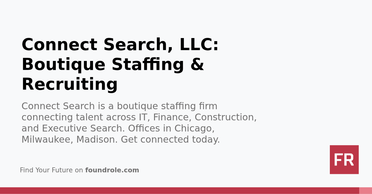 Connect Search: Premier Staffing & Recruiting Solutions